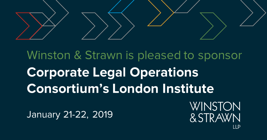 Winston Sponsors 2019 CLOC London Institute | Winston & Strawn