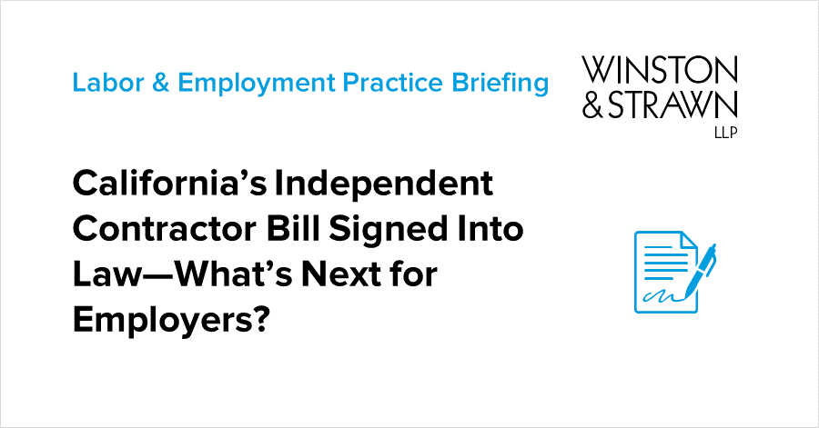 California’s Independent Contractor Bill Signed Into Law—What’s Next ...