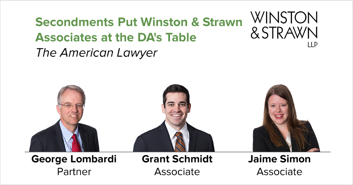 Winston & Strawn’s Secondment Program Featured in The American Lawyer ...