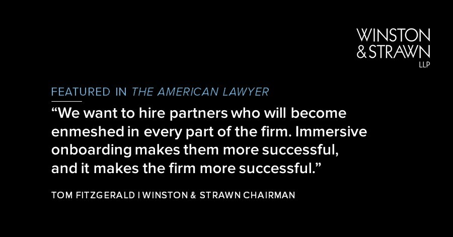 Tom Fitzgerald Discusses Winston & Strawn’s Lateral Hiring Strategy ...