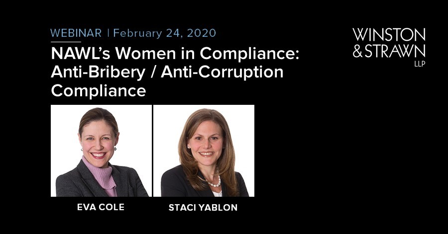 Eva Cole and Staci Yablon Speak on NAWL’s Women in Compliance Webinar ...