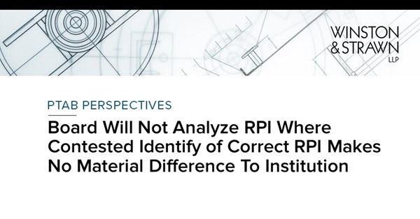 Board Will Not Analyze RPI Where Contested Identify of Correct RPI ...