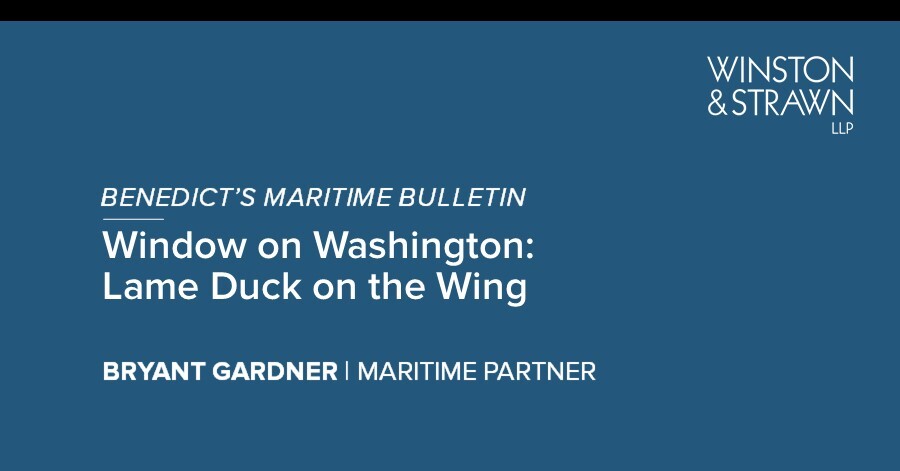 Window on Washington: Lame Duck on the Wing | Winston & Strawn