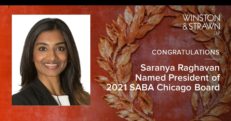 Saranya Raghavan Named President of 2021 SABA Chicago Board | Winston ...