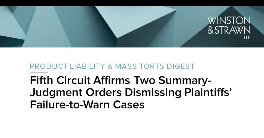 Fifth Circuit Affirms Two Summary-Judgment Orders Dismissing Plaintiffs ...