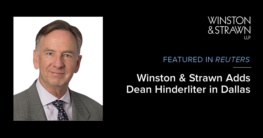 Featured in Reuters: Winston Adds Dean Hinderliter in Dallas | Winston ...