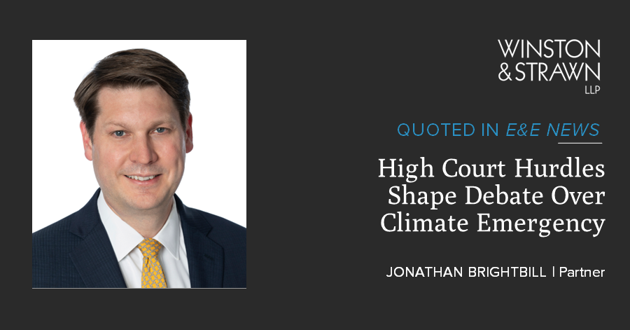 Jonathan Brightbill Discusses the Implications of an Emergency Climate ...