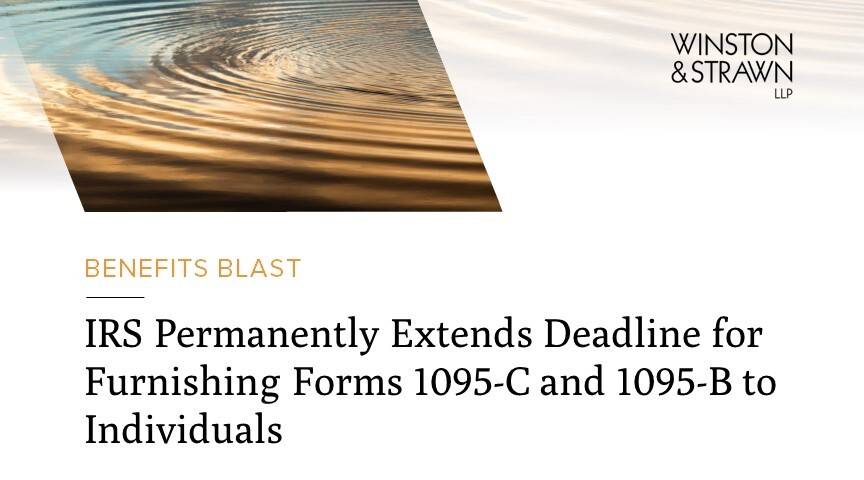 IRS Permanently Extends Deadline for Furnishing Forms 1095-C and 1095-B ...