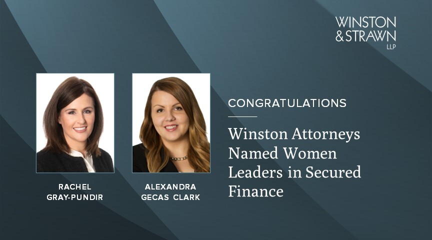 Alexandra Gecas Clark Named Woman Leader in Secured Finance | Winston ...