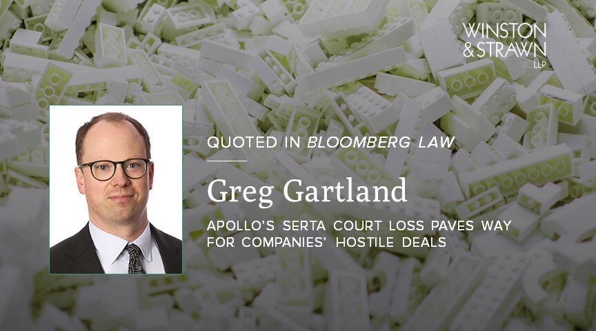 Greg Gartland Speaks with Bloomberg Law About Judge’s Ruling in Serta ...