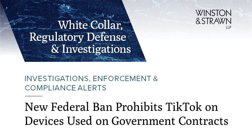 New Federal Ban Prohibits TikTok on Devices Used on Government ...