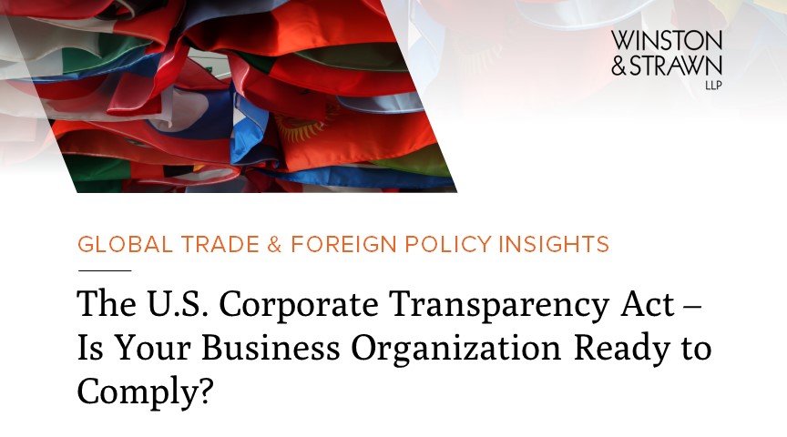 The U.S. Corporate Transparency Act – Is Your Business Organization ...