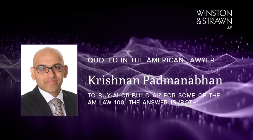 Krishnan Padmanabhan Discusses Utilizing AI Tools with The American ...