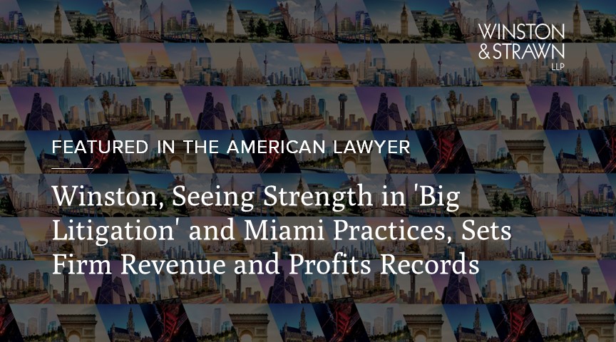 The American Lawyer Highlights Winston & Strawn’s 2023 Growth and ...