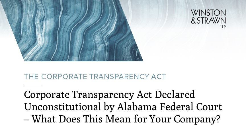 Corporate Transparency Act Declared Unconstitutional by Alabama Federal ...