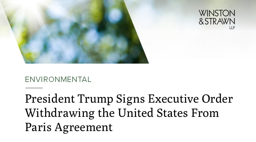 President Trump Signs Executive Order Withdrawing the United States ...