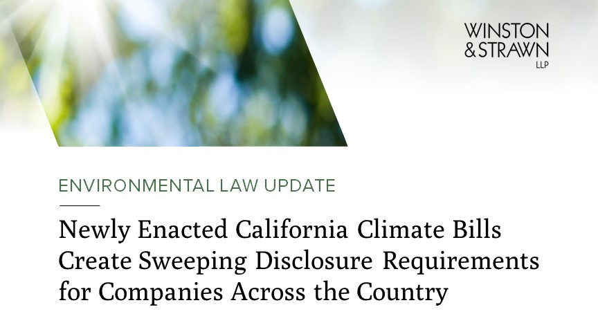 Newly Enacted California Climate Bills Create Sweeping Disclosure ...