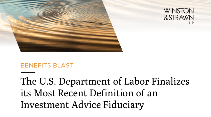 The U.S. Department of Labor Finalizes its Most Recent Definition of an ...