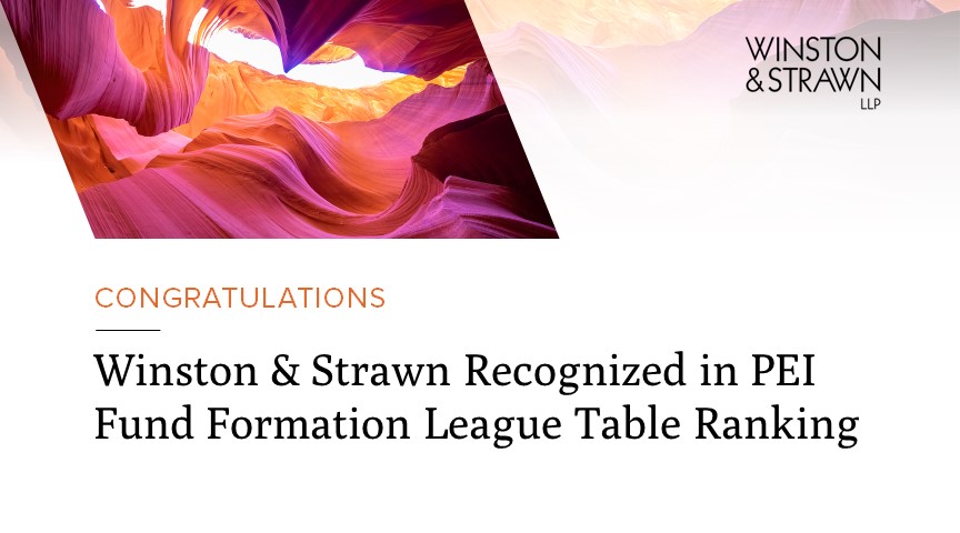 Winston & Strawn Recognized in PEI Fund Formation League Table Ranking ...