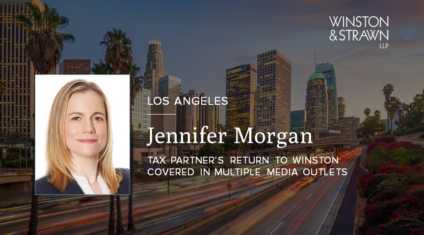 Jennifer Morgan Returns to Winston & Strawn in Los Angeles | Winston ...