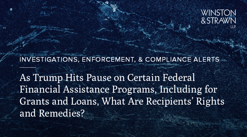 As Trump Hits Pause on Certain Federal Financial Assistance Programs ...